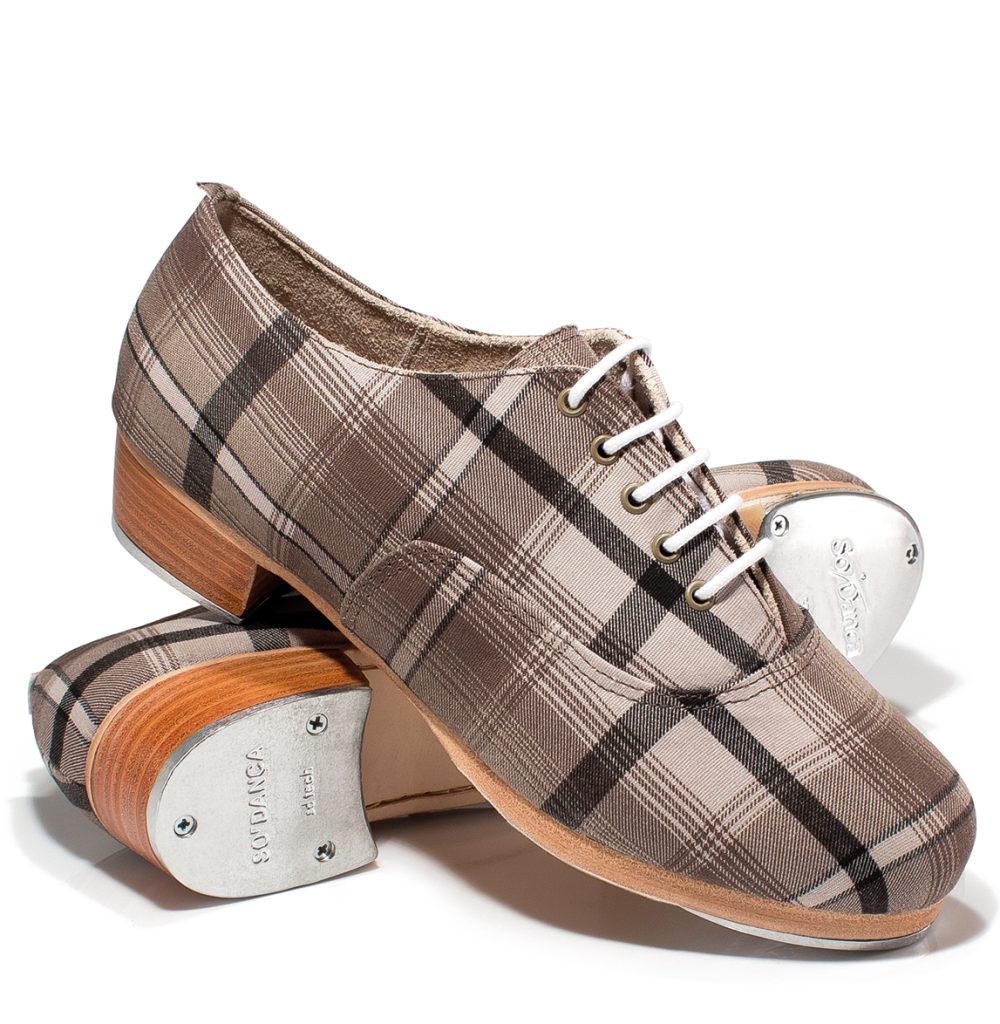 Custom Made Special Taps: TA780 Men - Plaid Chess - So Danca