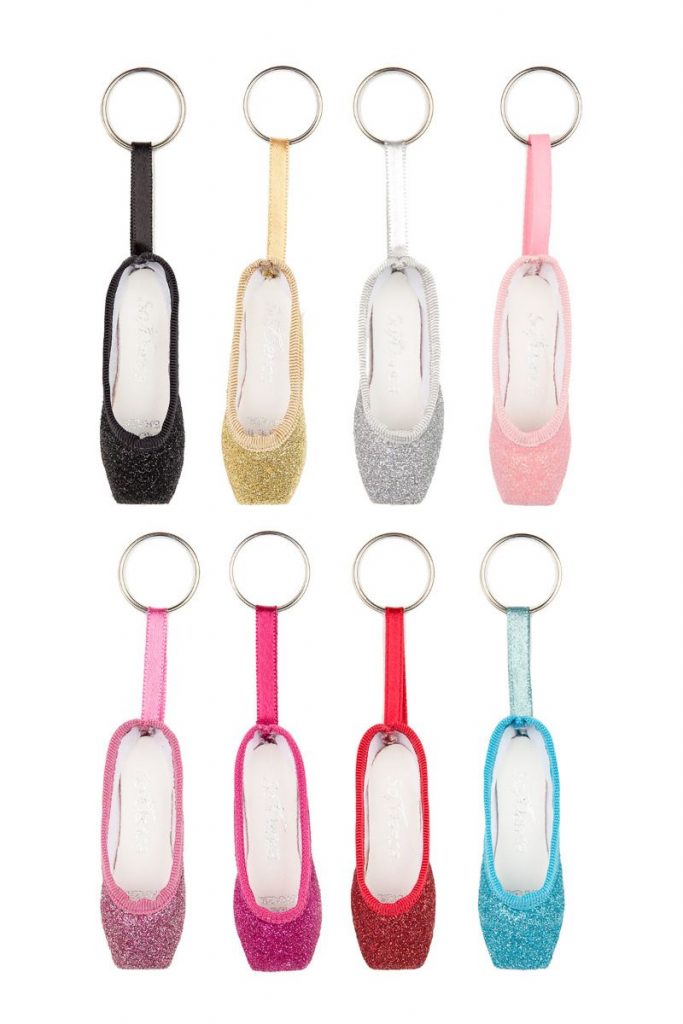 Glitter Pointe Shoe Key Ring - So Danca